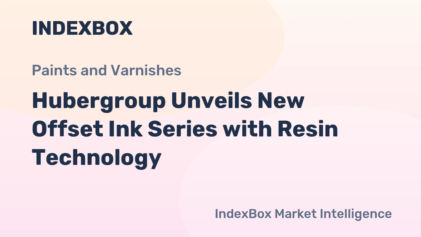 Hubergroup Unveils New Offset Ink Series with Resin Technology