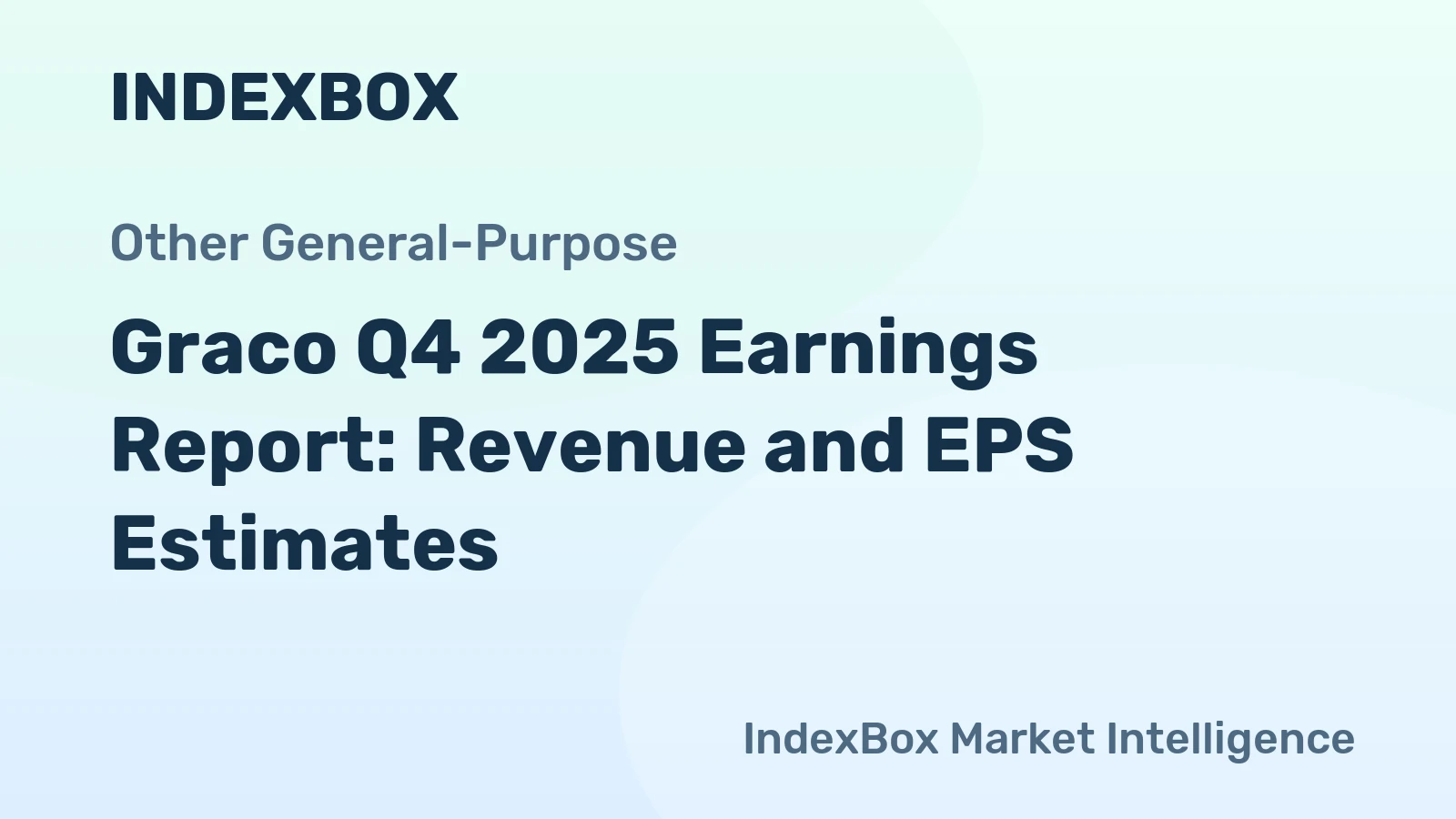 Graco Q4 2025 Earnings Report: Revenue and EPS Estimates