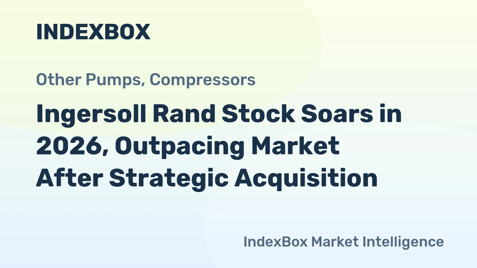 Ingersoll Rand Stock Soars in 2026, Outpacing Market After Strategic Acquisition