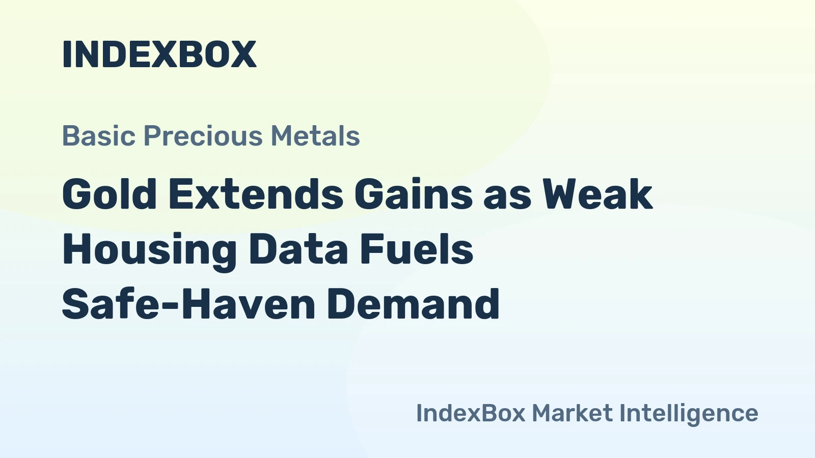 Gold Extends Gains as Weak Housing Data Fuels Safe-Haven Demand