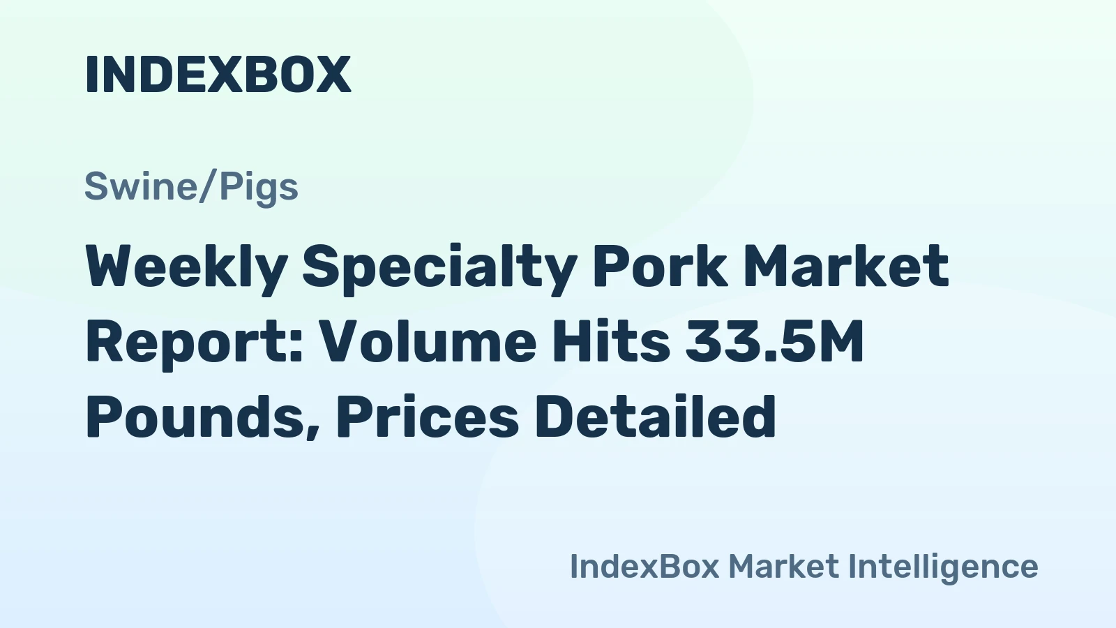 Weekly Specialty Pork Market Report: Volume Hits 33.5M Pounds, Prices Detailed