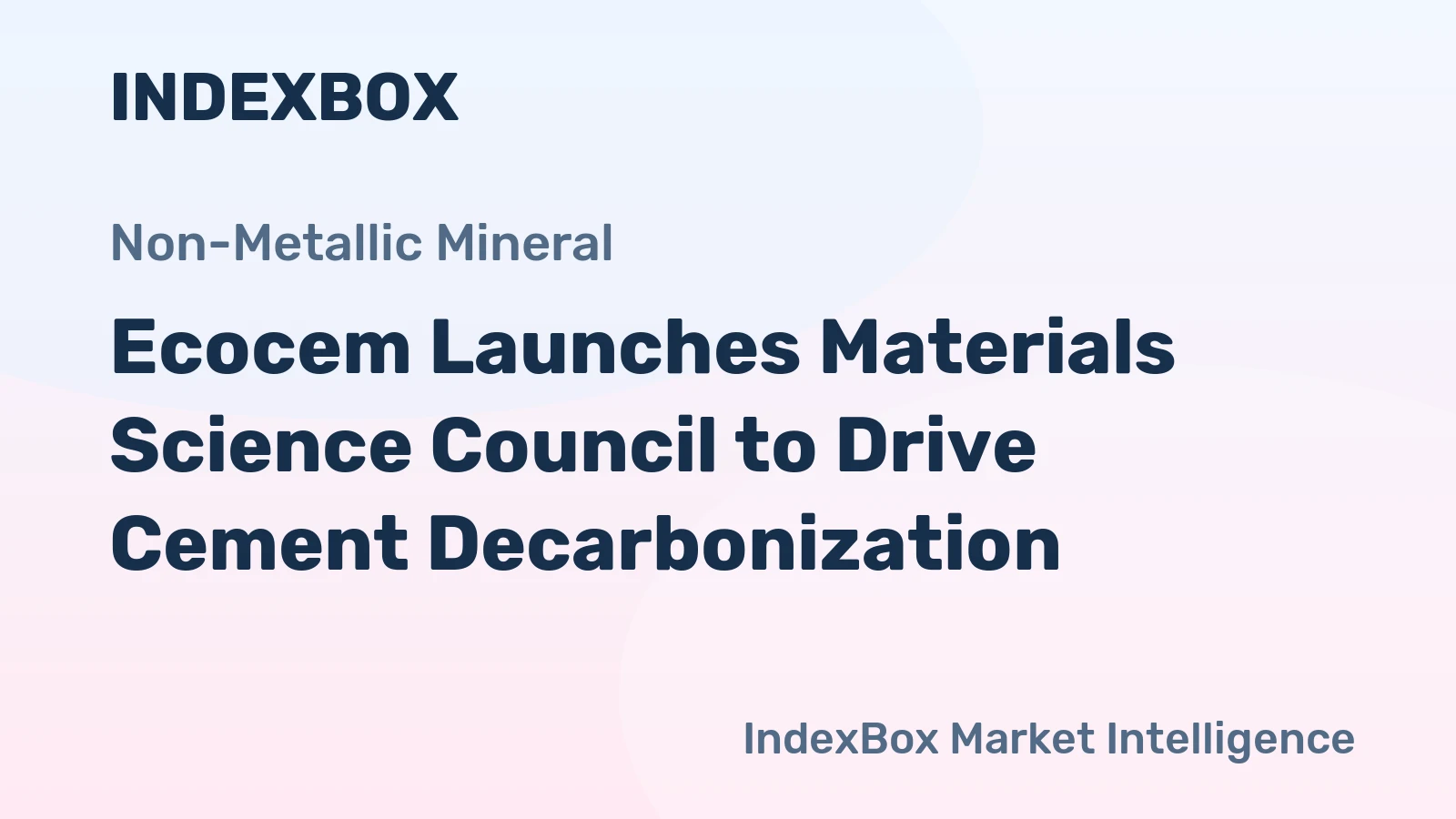 Ecocem Launches Materials Science Council to Drive Cement Decarbonization