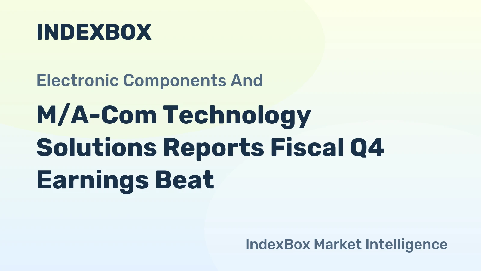 M/A-Com Technology Solutions Reports Fiscal Q4 Earnings Beat