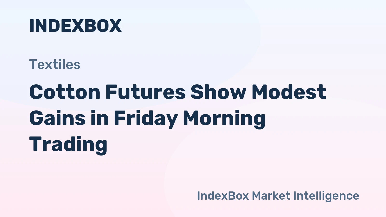 Cotton Futures Show Modest Gains in Friday Morning Trading