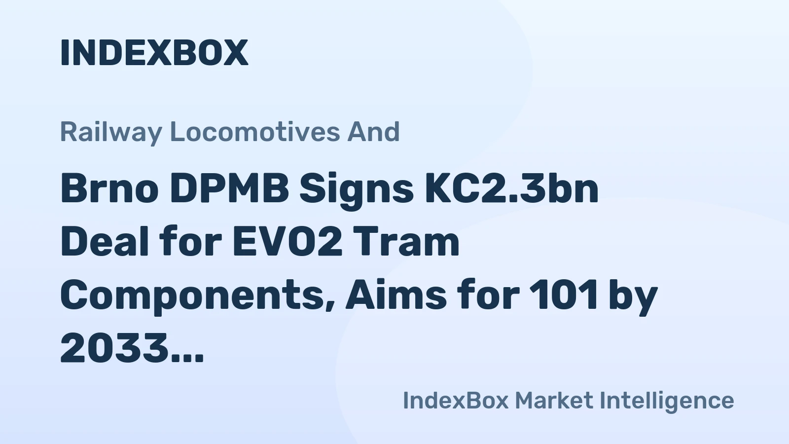 Brno DPMB Signs KC2.3bn Deal for EVO2 Tram Components, Aims for 101 by 2033