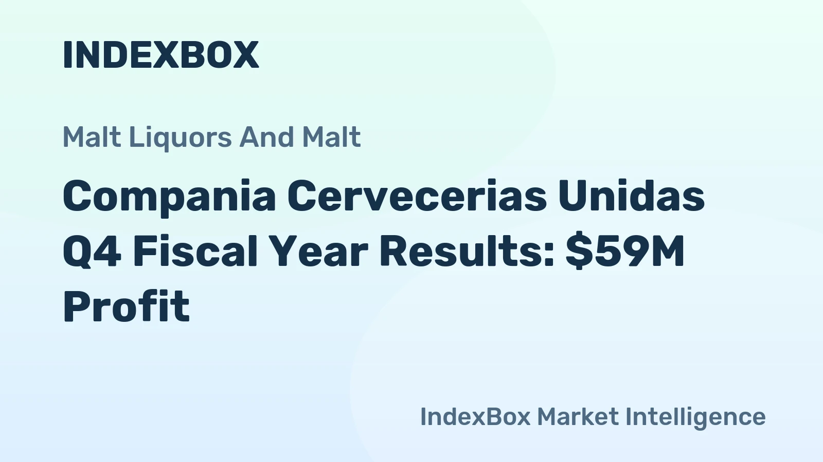 Compania Cervecerias Unidas Q4 Fiscal Year Results: $59M Profit