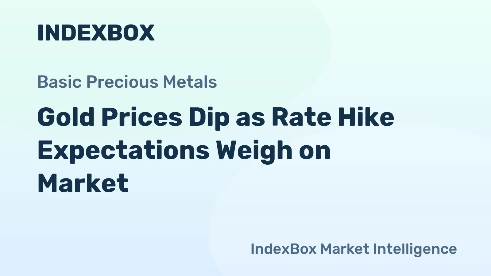 Gold Prices Dip as Rate Hike Expectations Weigh on Market
