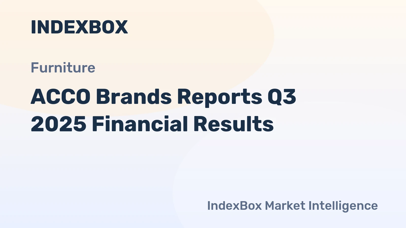 ACCO Brands Reports Q3 2025 Financial Results