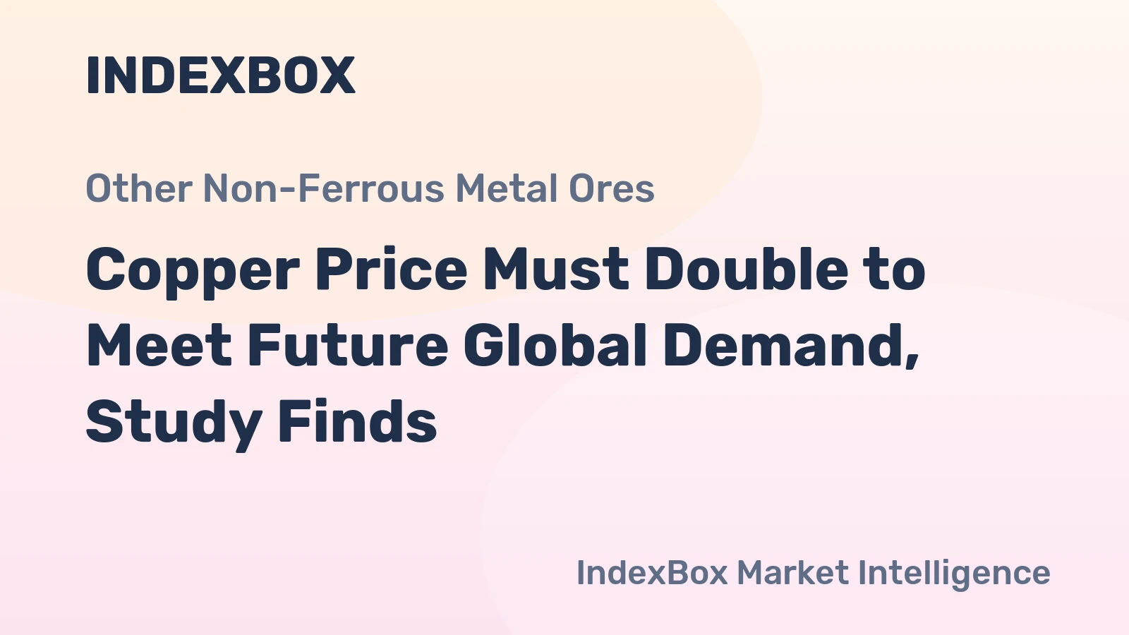 Copper Price Must Double to Meet Future Global Demand, Study Finds