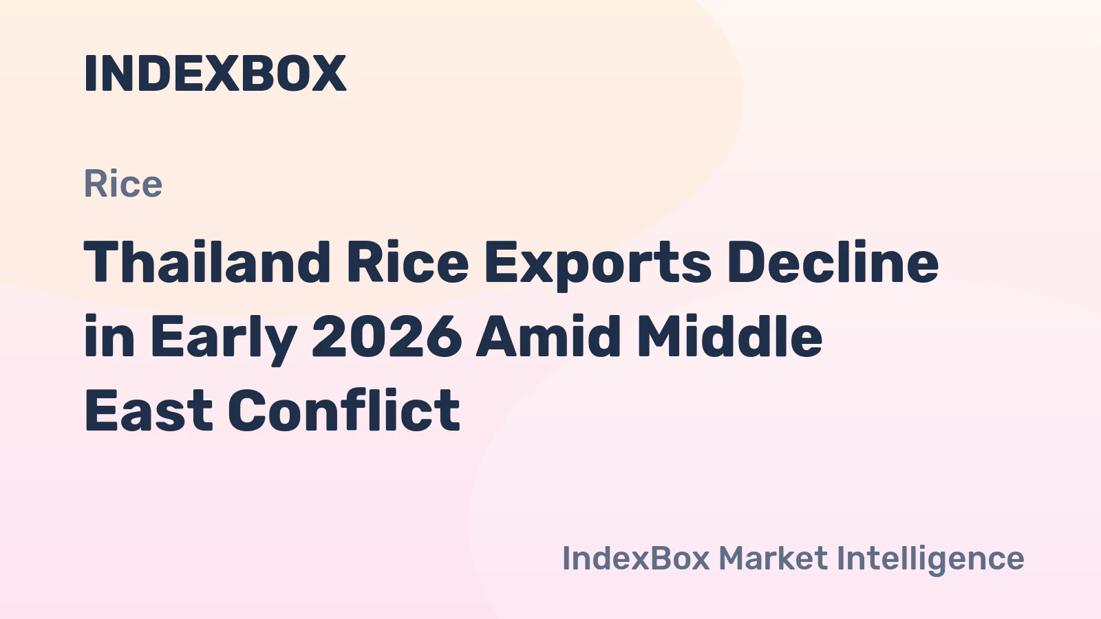 Thailand Rice Exports Decline in Early 2026 Amid Middle East Conflict