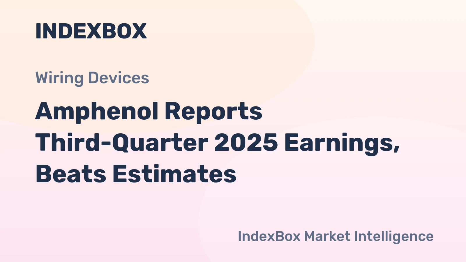 Amphenol Reports Third-Quarter 2025 Earnings, Beats Estimates