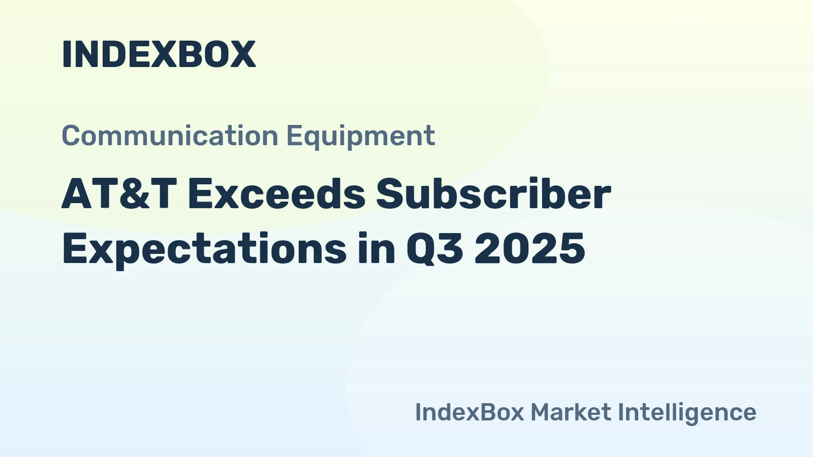 AT&T Exceeds Subscriber Expectations in Q3 2025