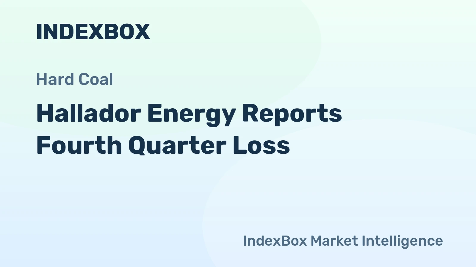 Hallador Energy Reports Fourth Quarter Loss