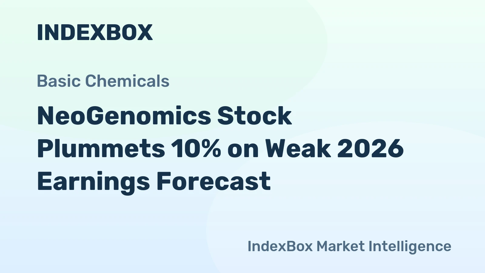 NeoGenomics Stock Plummets 10% on Weak 2026 Earnings Forecast
