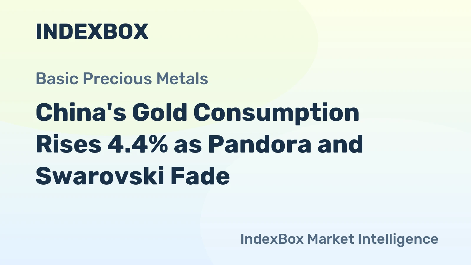 China's Gold Consumption Rises 4.4% as Pandora and Swarovski Fade
