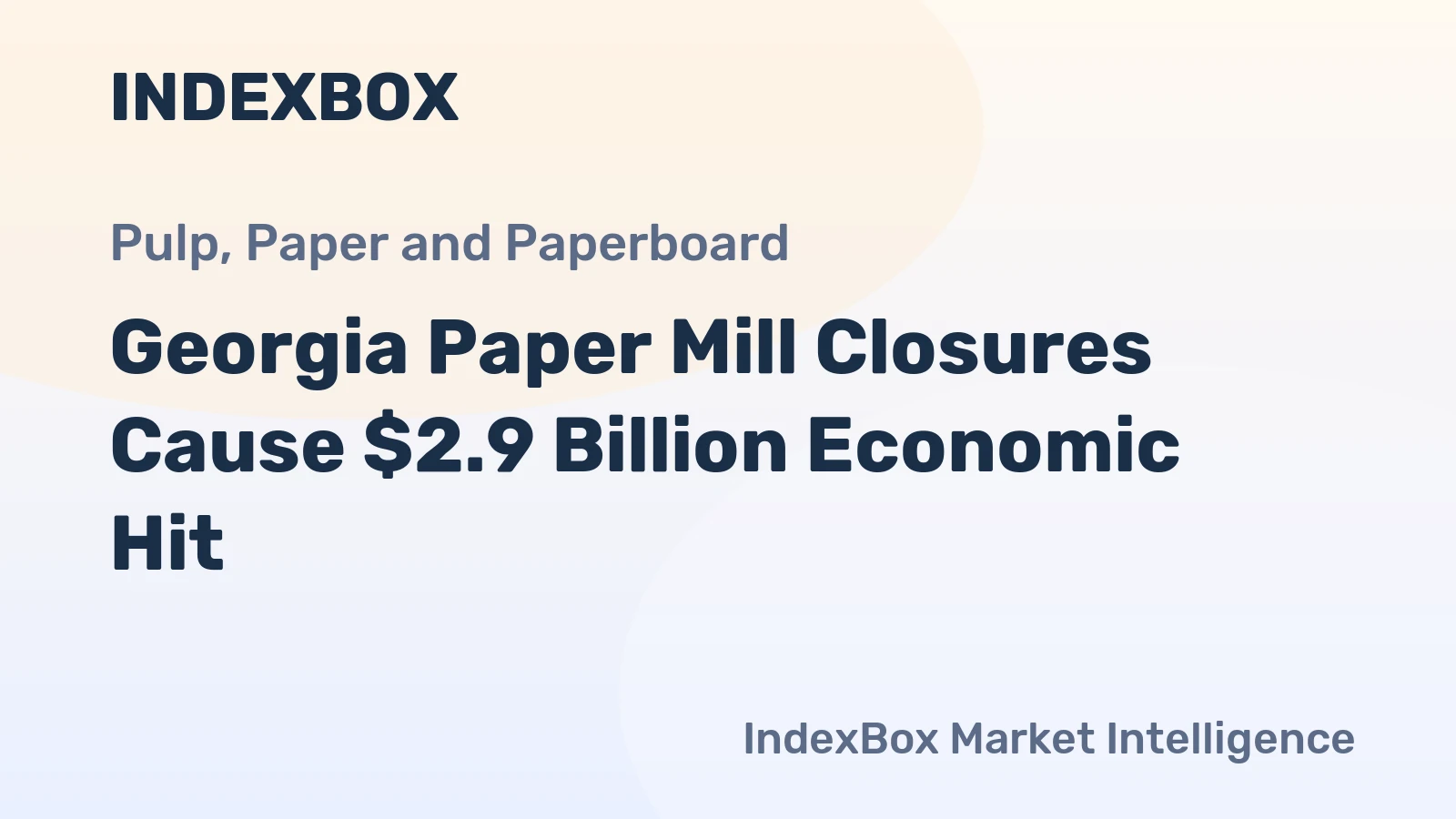 Georgia Paper Mill Closures Cause $2.9 Billion Economic Hit