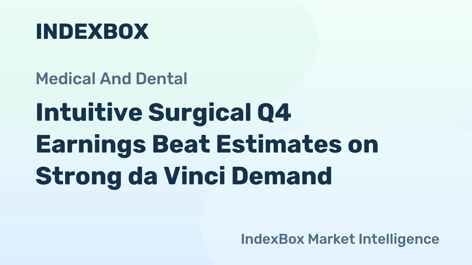 Intuitive Surgical Q4 Earnings Beat Estimates on Strong da Vinci Demand