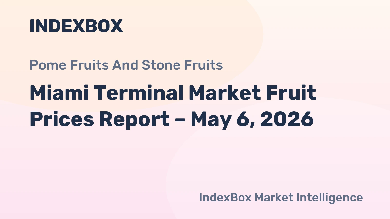 Miami Terminal Market Fruit Prices Report – May 6, 2026