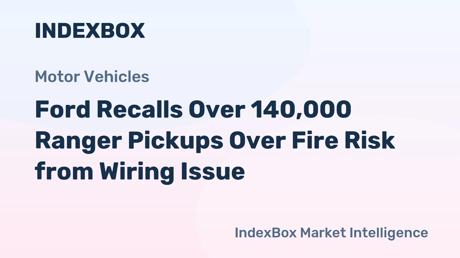 Ford Recalls Over 140,000 Ranger Pickups Over Fire Risk from Wiring Issue