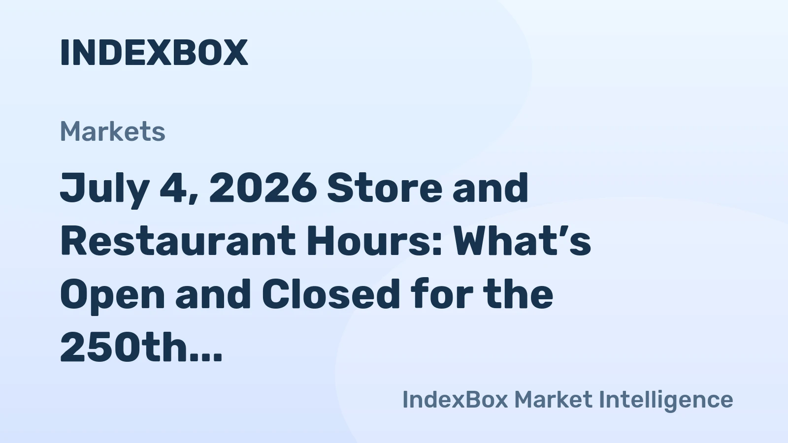 July 4, 2026 Store and Restaurant Hours: What’s Open and Closed for the 250th Birthday