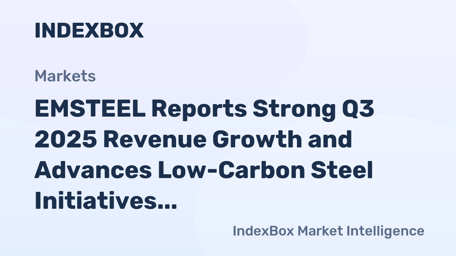 EMSTEEL Reports Strong Q3 2025 Revenue Growth and Advances Low-Carbon Steel Initiatives