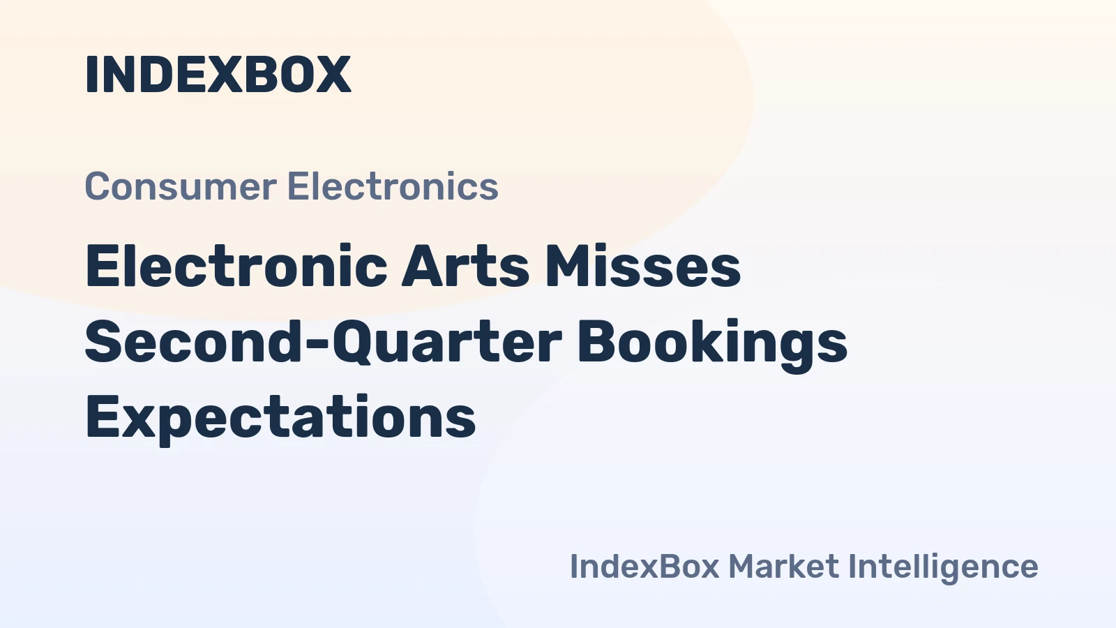 Electronic Arts Misses Second-Quarter Bookings Expectations