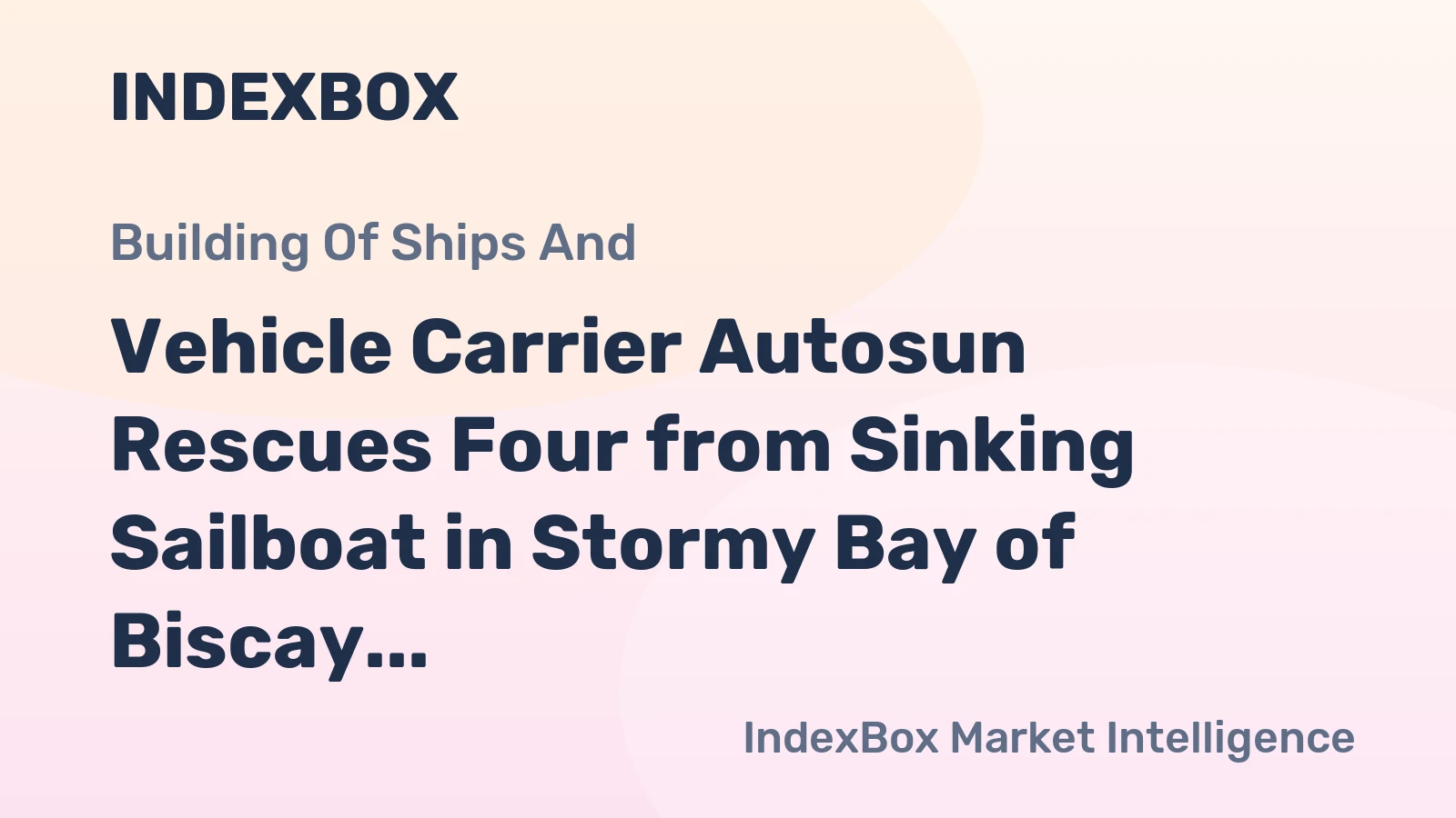 Vehicle Carrier Autosun Rescues Four from Sinking Sailboat in Stormy Bay of Biscay