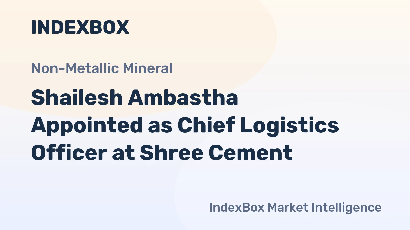 Shailesh Ambastha Appointed as Chief Logistics Officer at Shree Cement