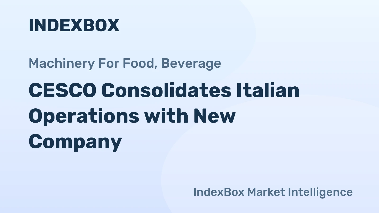 CESCO Consolidates Italian Operations with New Company