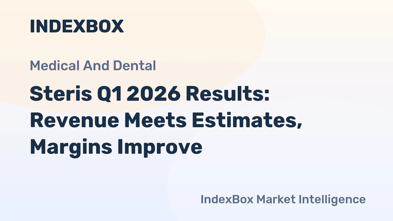 Steris Q1 2026 Results: Revenue Meets Estimates, Margins Improve