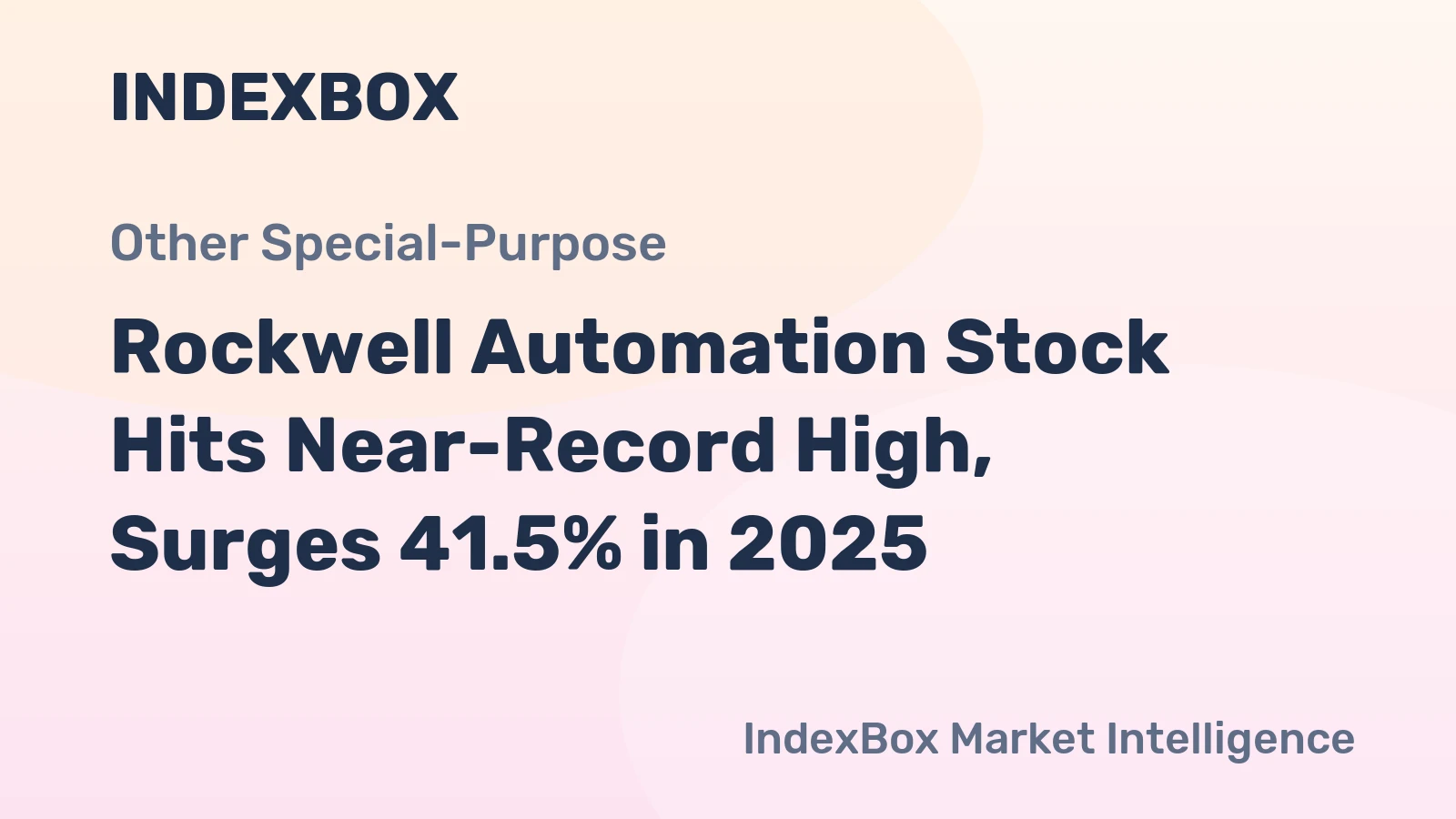 Rockwell Automation Stock Hits Near-Record High, Surges 41.5% in 2025