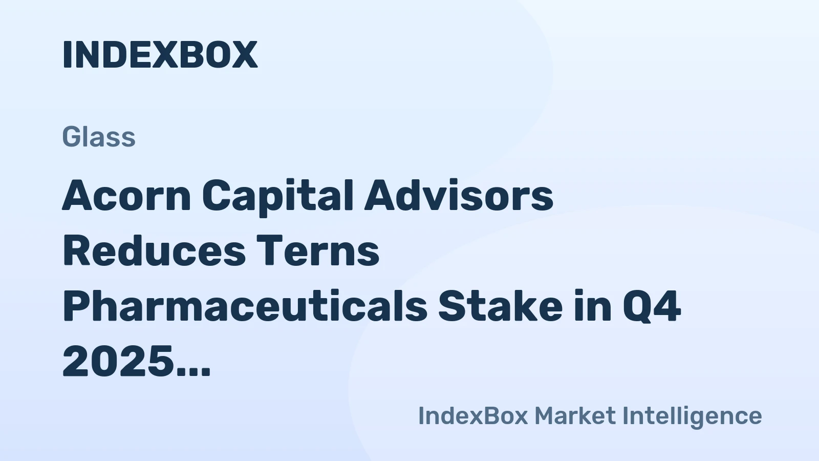 Acorn Capital Advisors Reduces Terns Pharmaceuticals Stake in Q4 2025