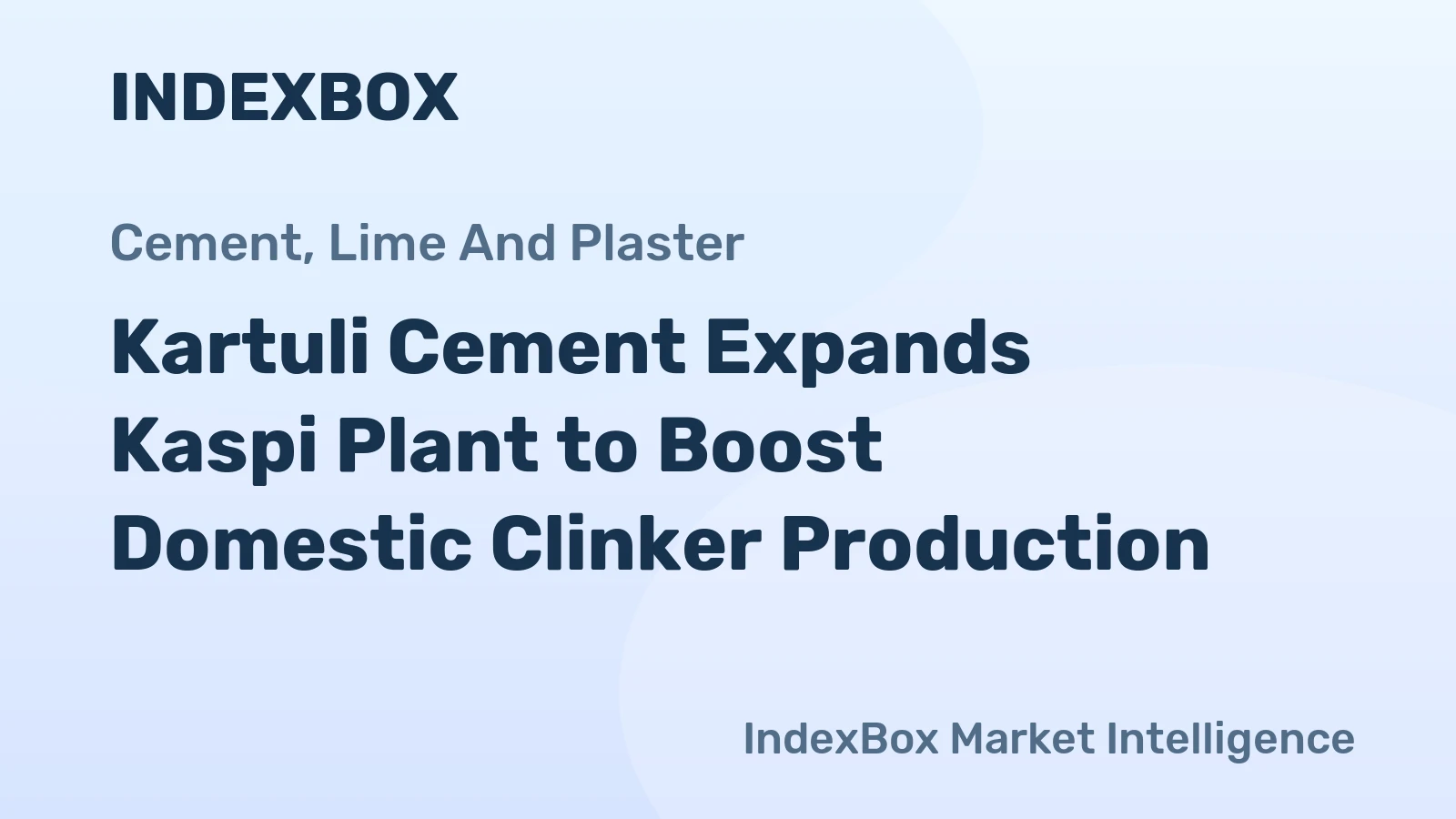 Kartuli Cement Expands Kaspi Plant to Boost Domestic Clinker Production
