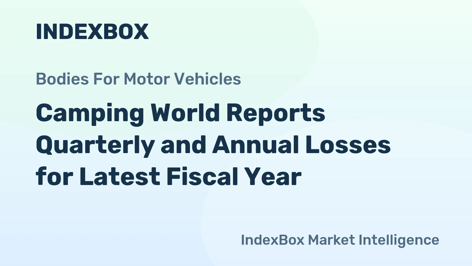Camping World Reports Quarterly and Annual Losses for Latest Fiscal Year