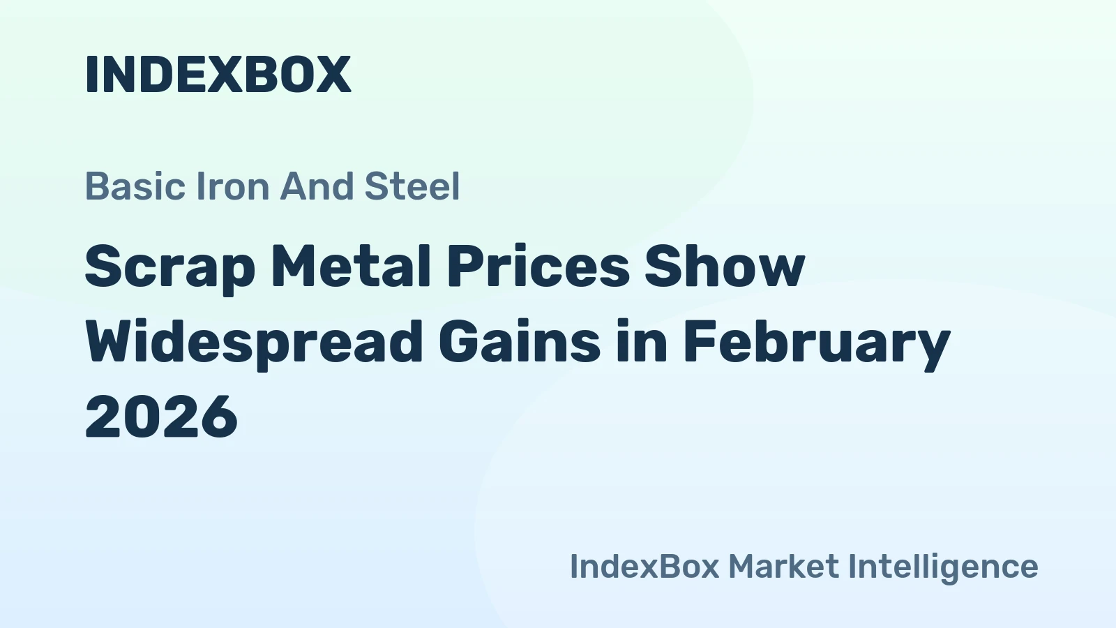 Scrap Metal Prices Show Widespread Gains in February 2026