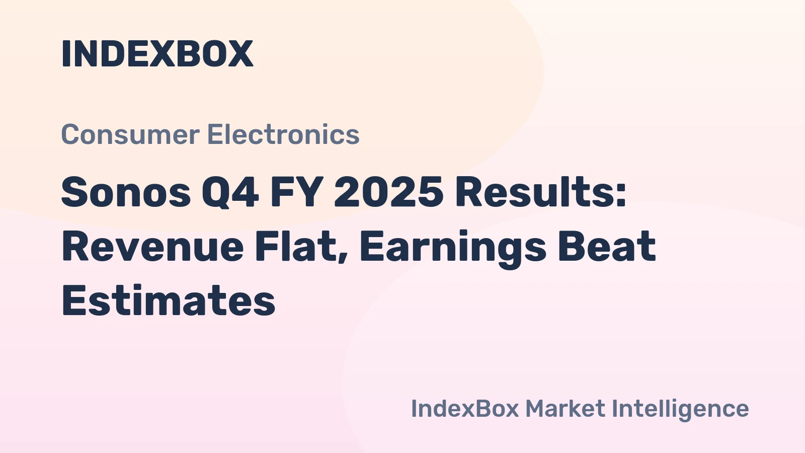 Sonos Q4 FY 2025 Results: Revenue Flat, Earnings Beat Estimates