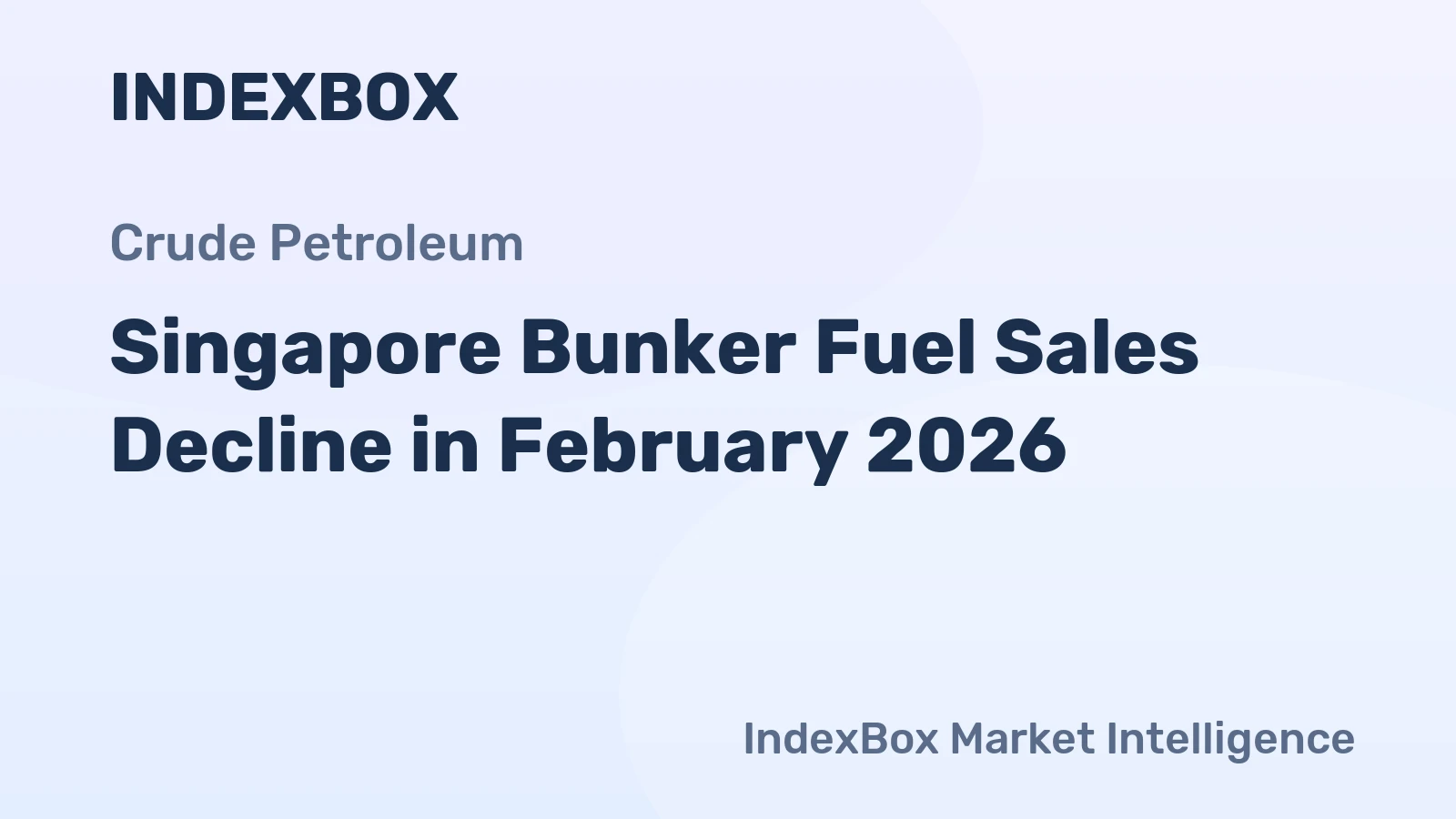 Singapore Bunker Fuel Sales Decline in February 2026