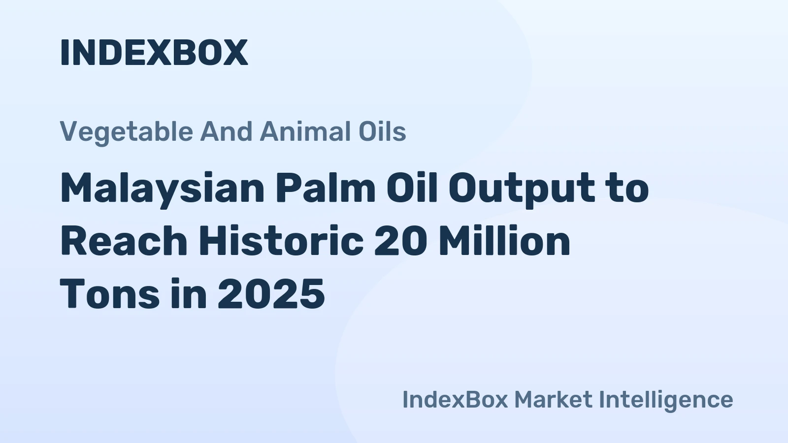 Malaysian Palm Oil Output to Reach Historic 20 Million Tons in 2025