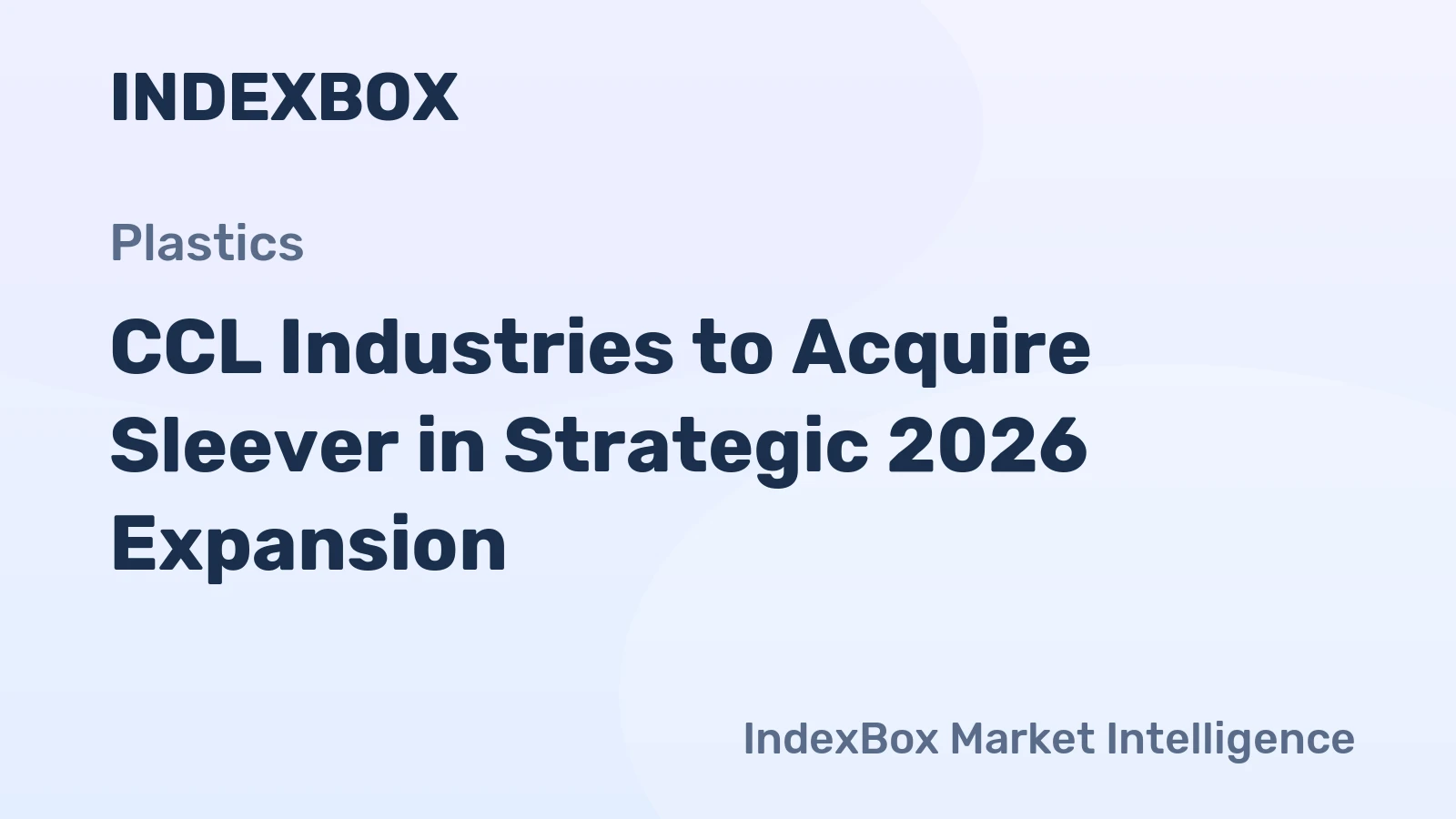 CCL Industries to Acquire Sleever in Strategic 2026 Expansion