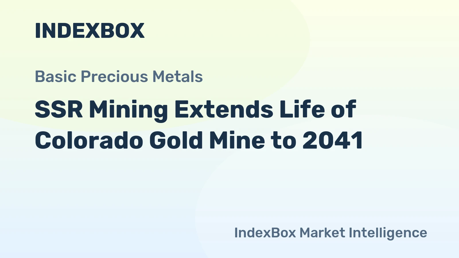 SSR Mining Extends Life of Colorado Gold Mine to 2041