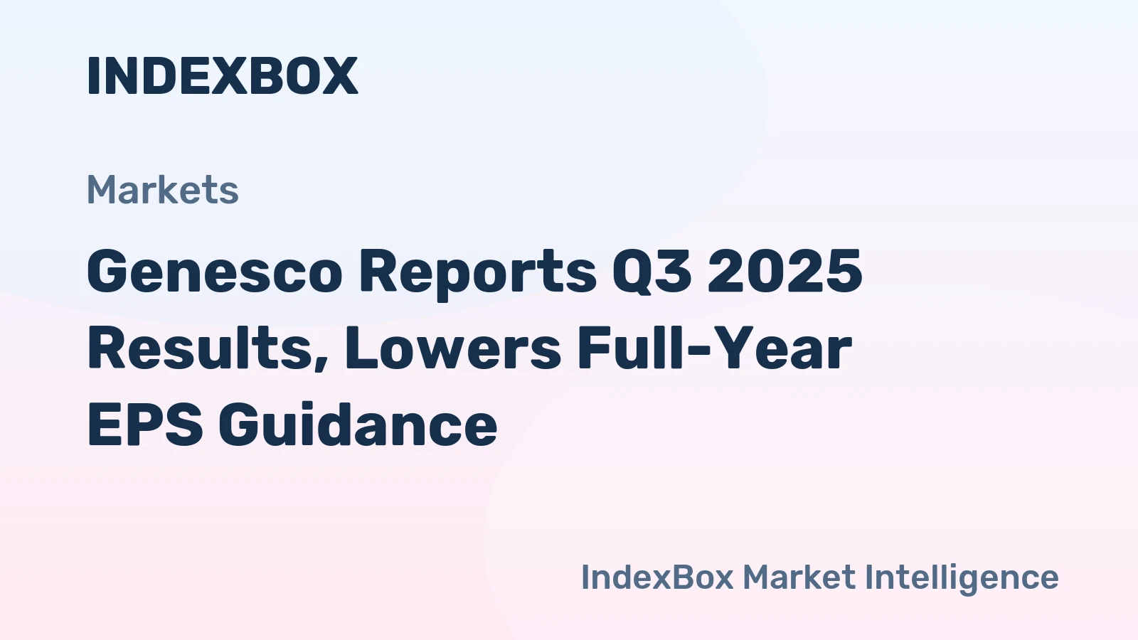 Genesco Reports Q3 2025 Results, Lowers Full-Year EPS Guidance