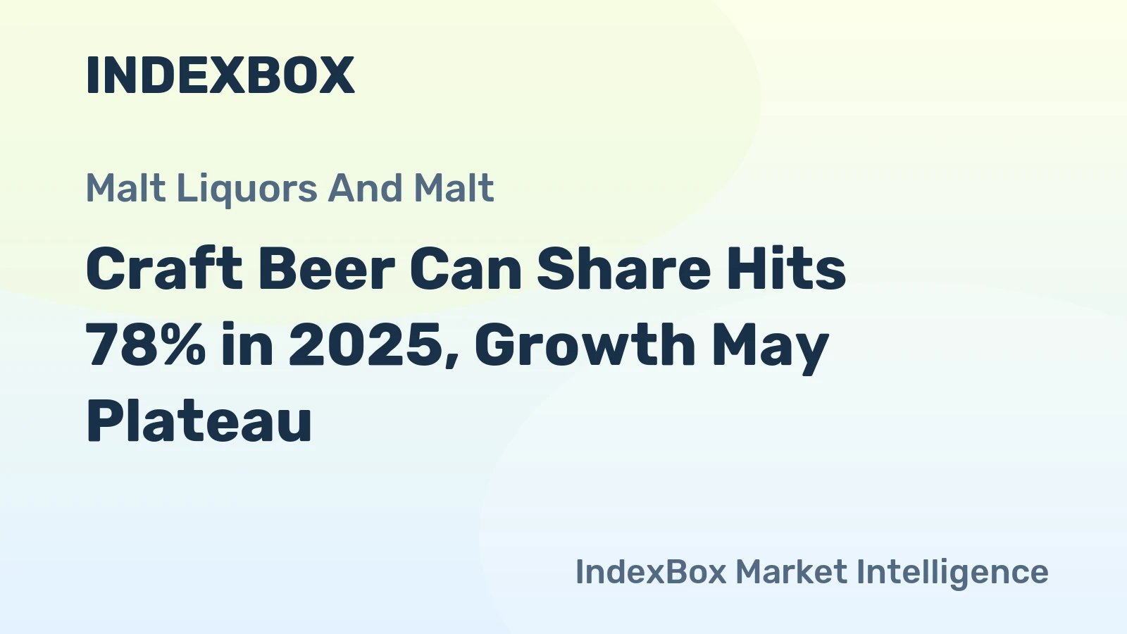 Craft Beer Can Share Hits 78% in 2025, Growth May Plateau