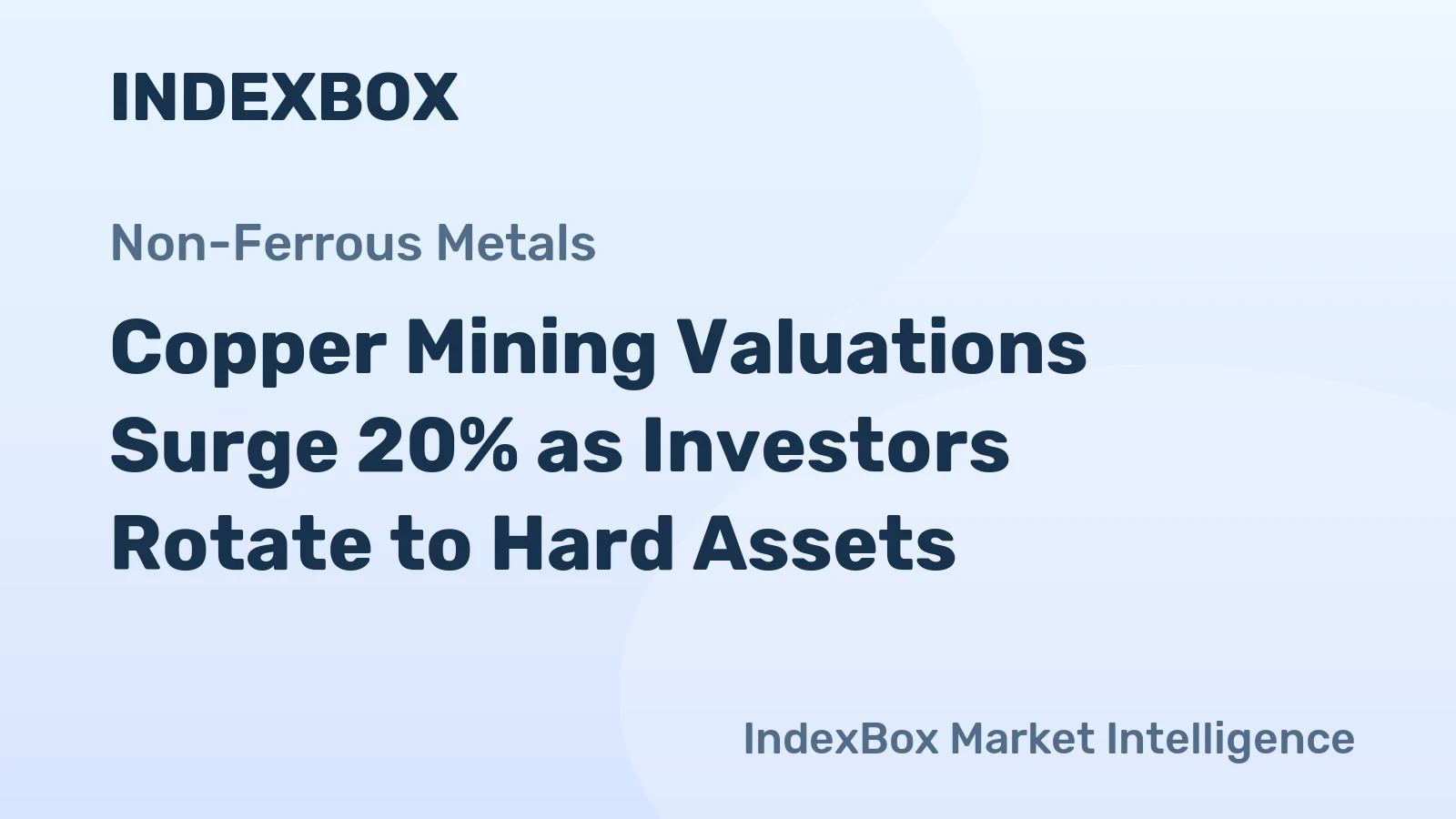 Copper Mining Valuations Surge 20% as Investors Rotate to Hard Assets
