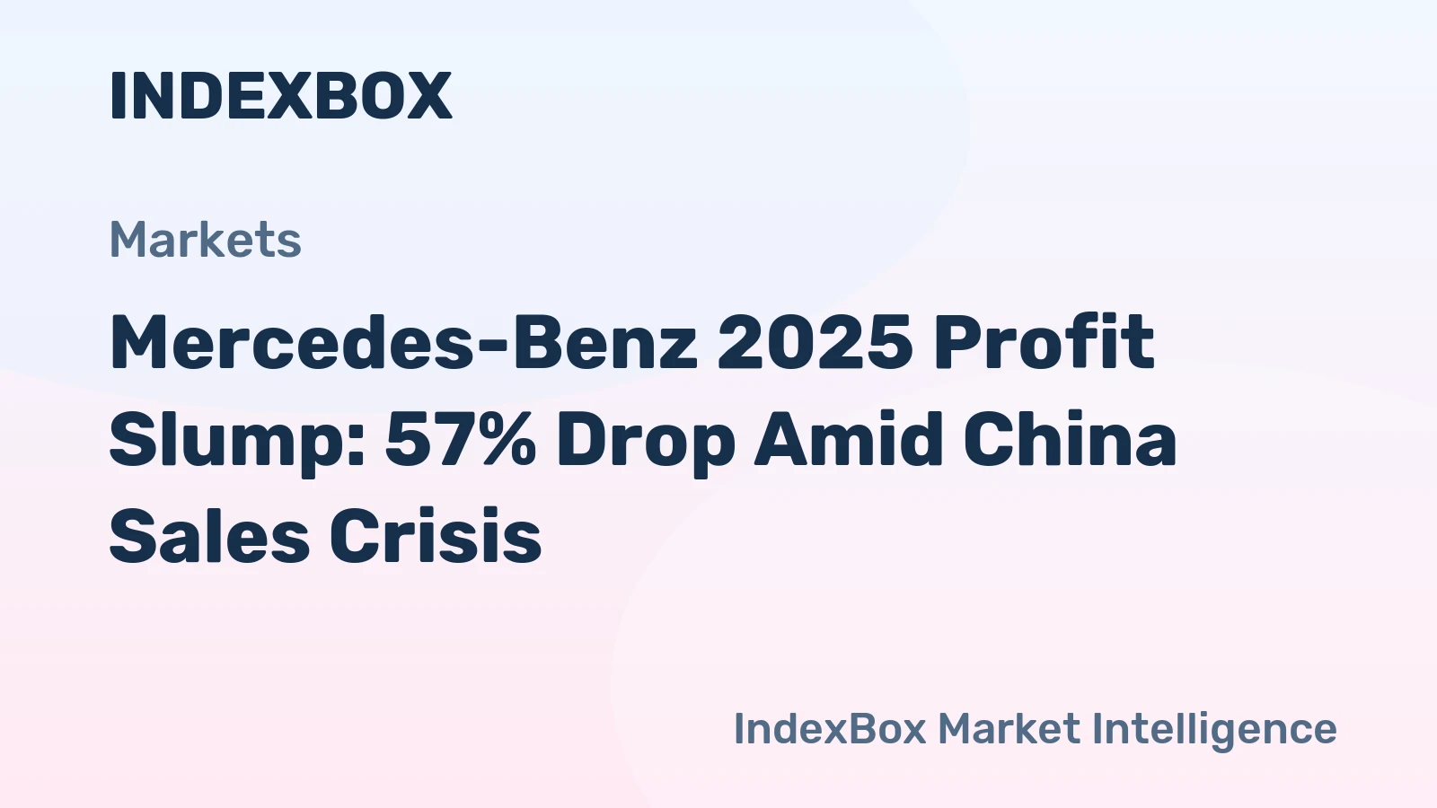 Mercedes-Benz 2025 Profit Slump: 57% Drop Amid China Sales Crisis