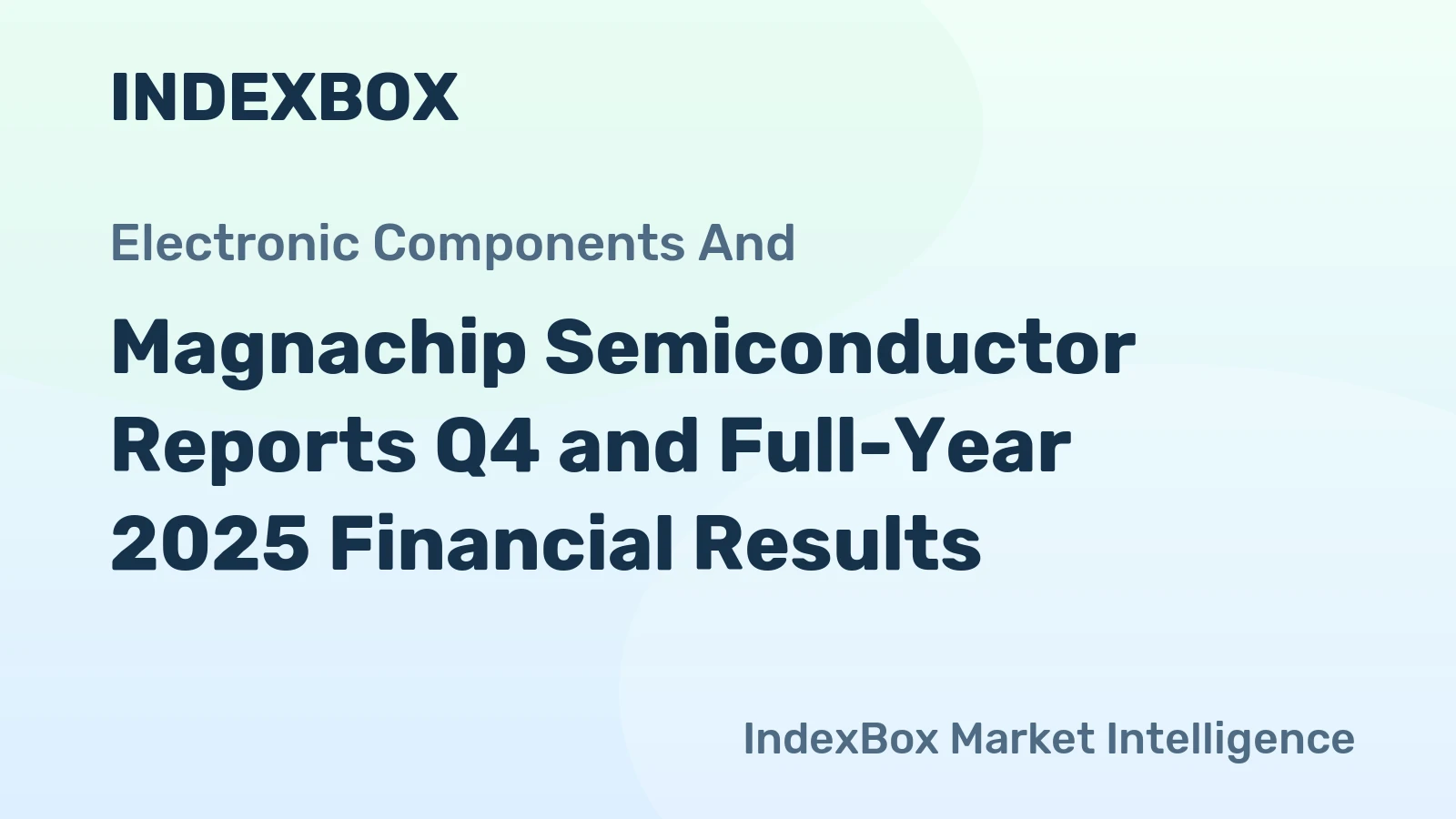 Magnachip Semiconductor Reports Q4 and Full-Year 2025 Financial Results