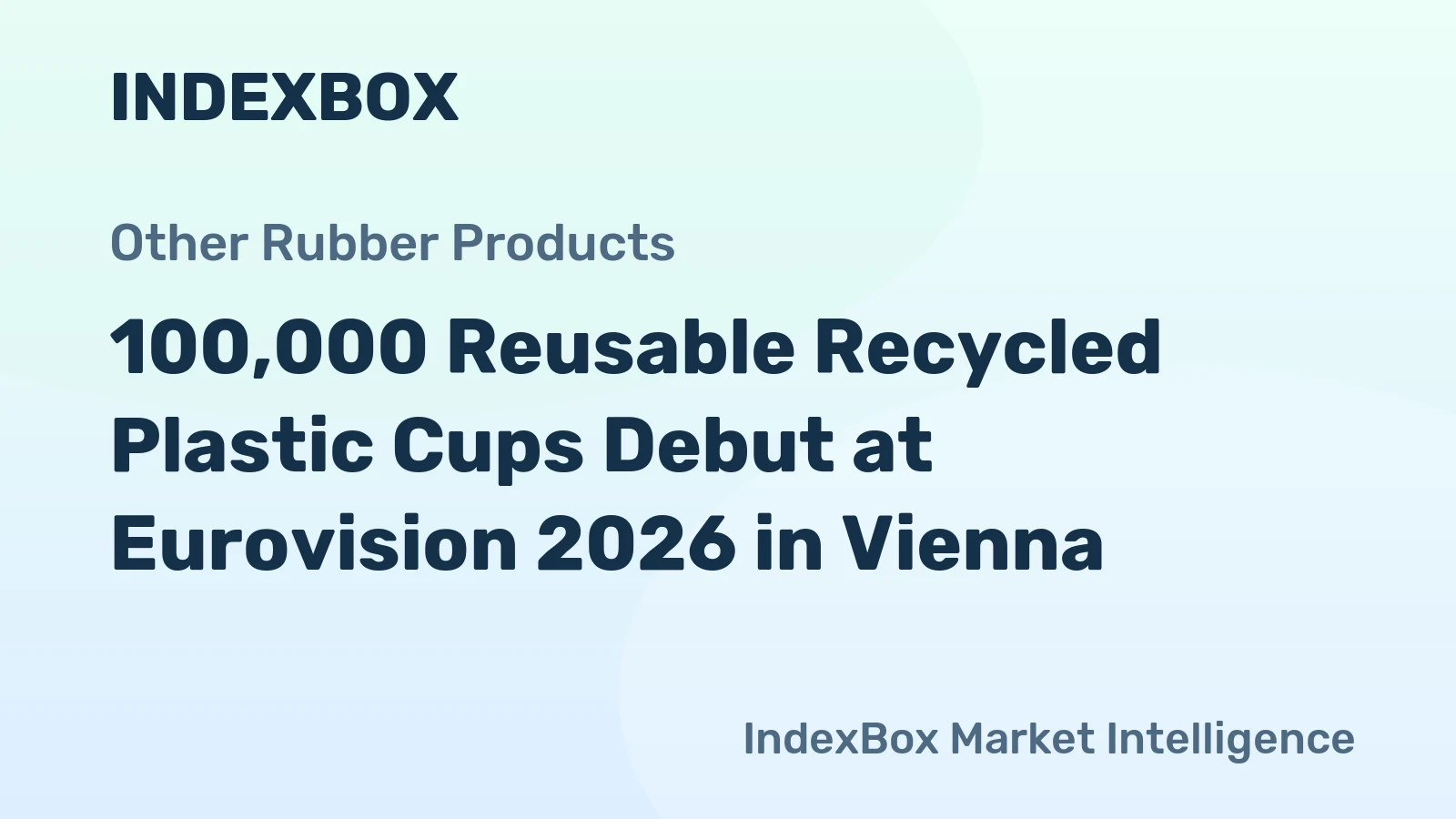 100,000 Reusable Recycled Plastic Cups Debut at Eurovision 2026 in Vienna