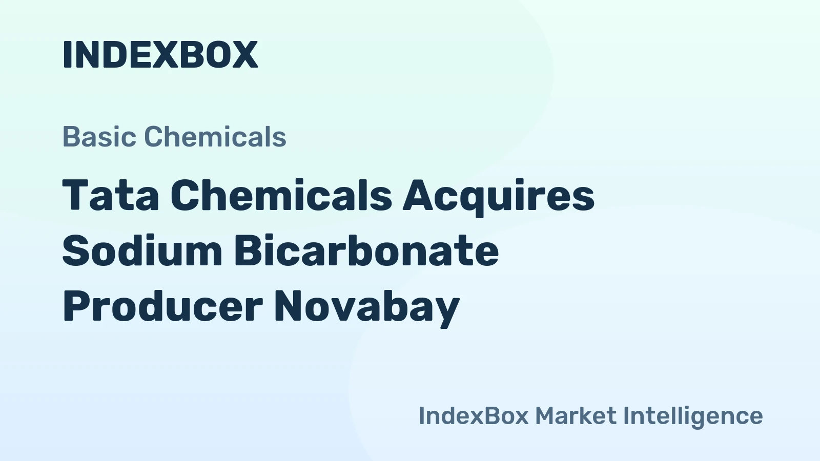 Tata Chemicals Acquires Sodium Bicarbonate Producer Novabay