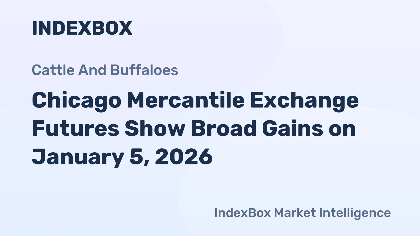 Chicago Mercantile Exchange Futures Show Broad Gains on January 5, 2026