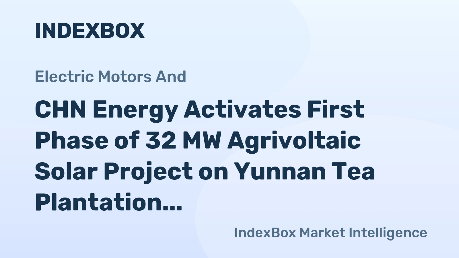 CHN Energy Activates First Phase of 32 MW Agrivoltaic Solar Project on Yunnan Tea Plantation