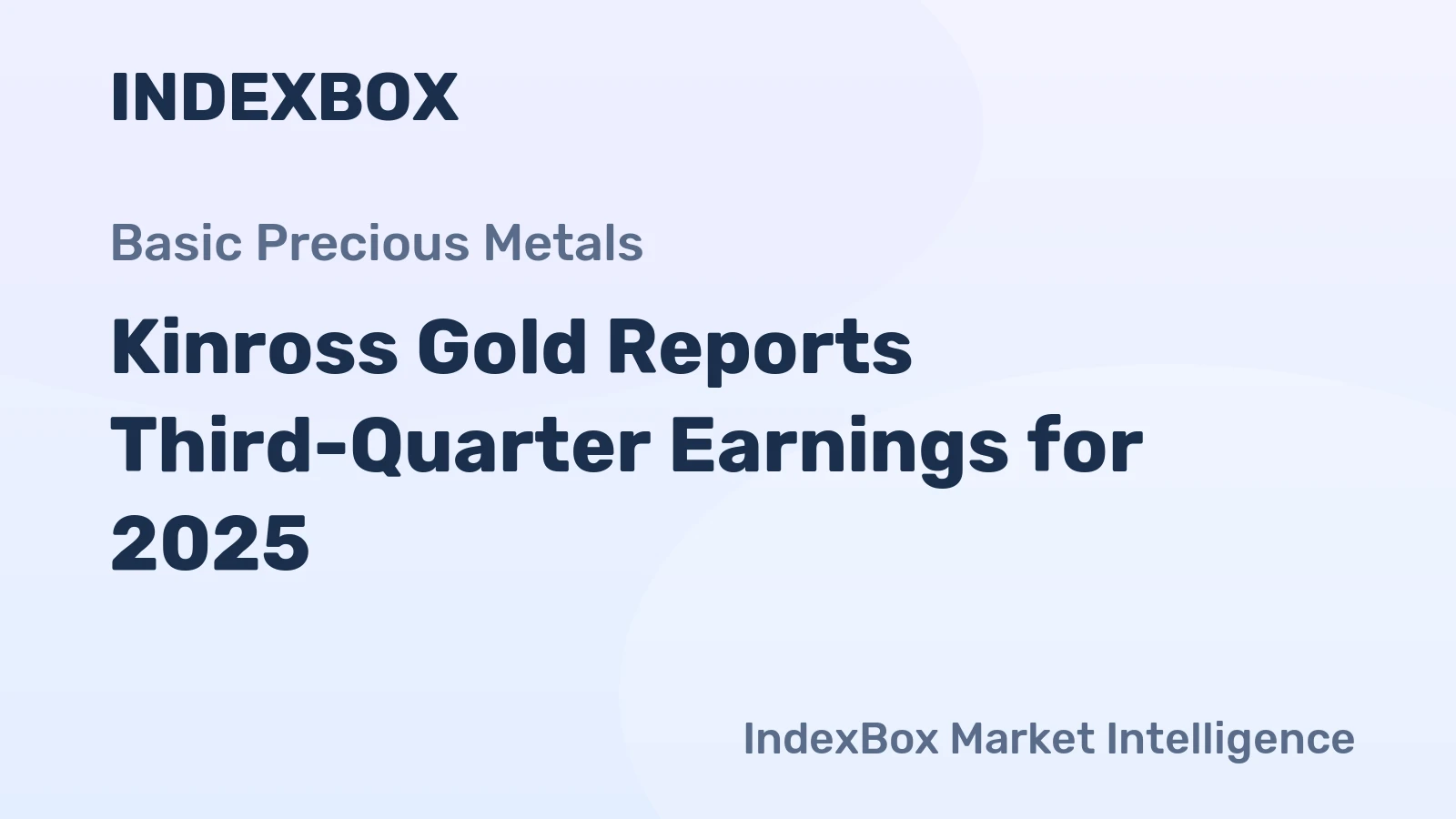 Kinross Gold Reports Third-Quarter Earnings for 2025